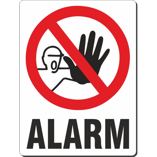 Alarm installeret hånd plast skilt | Alarm installeret hånd plast skilt