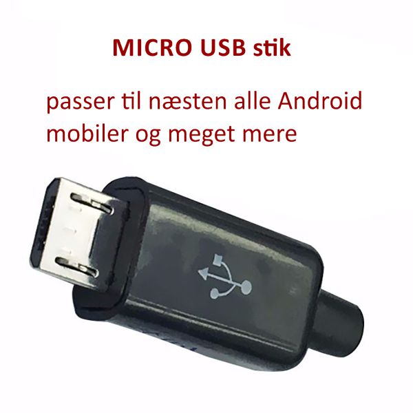 12 volt til Mini/Micro USB stik | 5 mini-micro usb